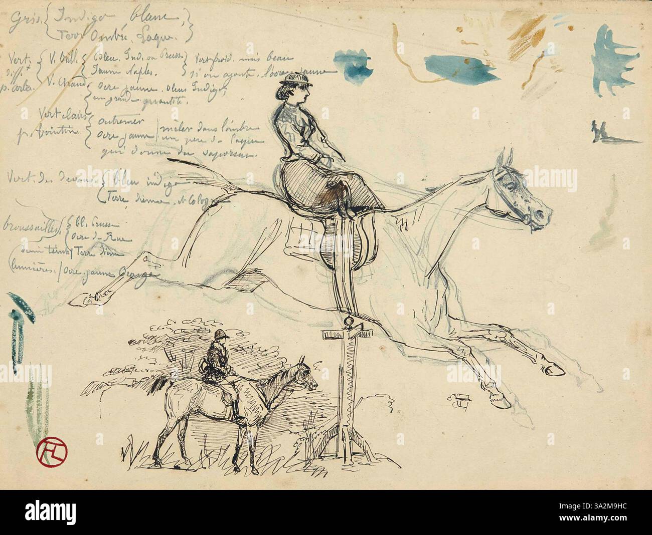 Henri de Toulouse-Lautrec’s drawing features a woman, the 'Amazone', on ...