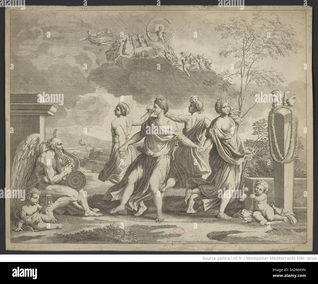 Dughet’s 'La danse de la vie humaine' portrays the allegorical dance of ...