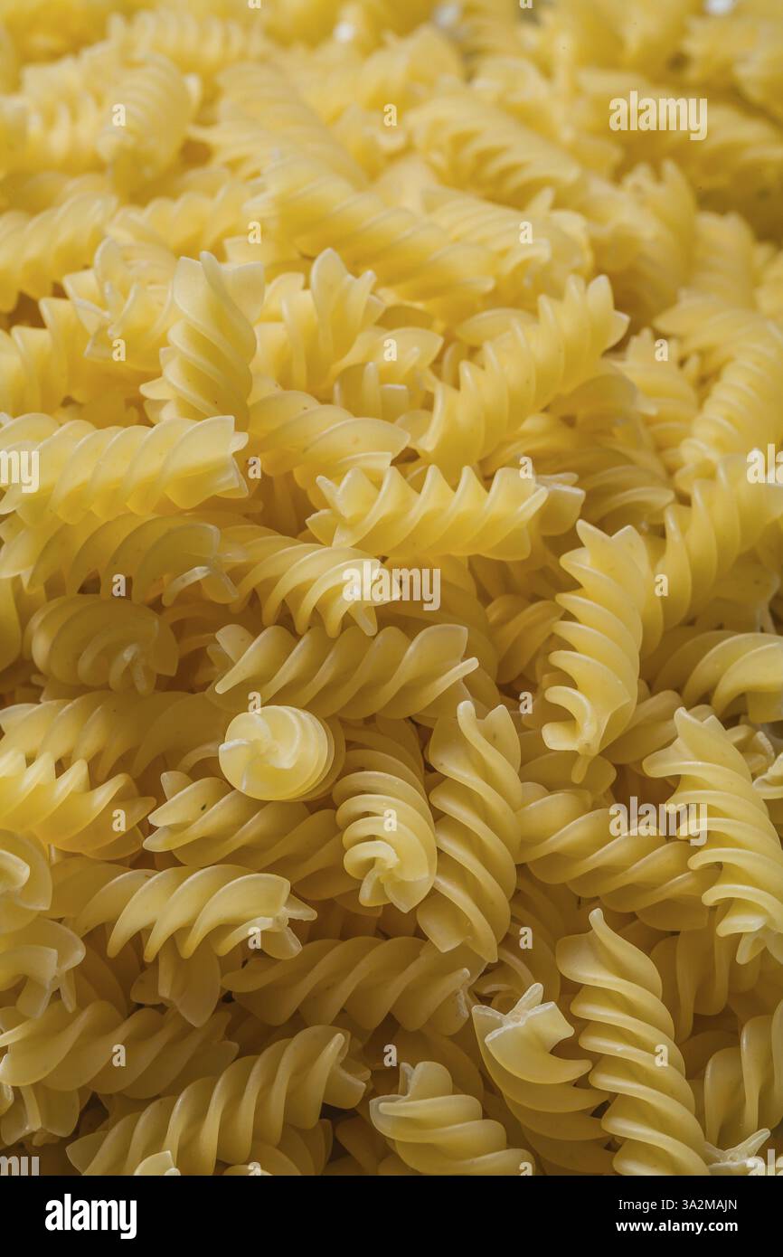 Short-cut spiral macaroni surface food and drink concept Stock Photo ...