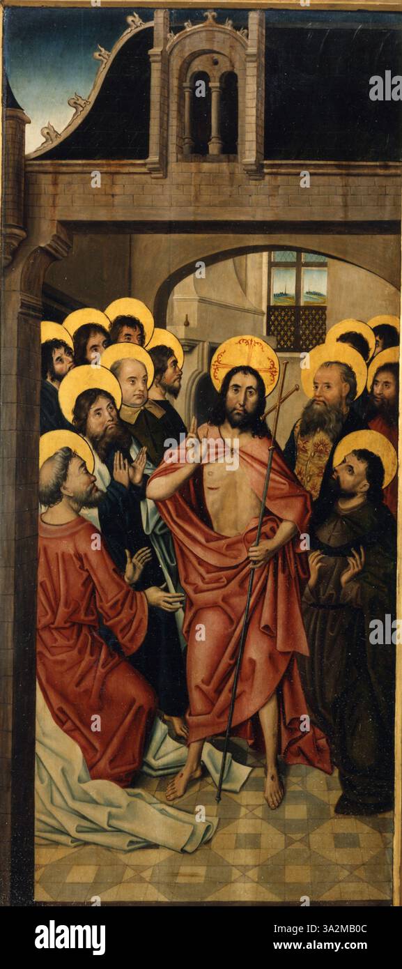 This altarpiece panel depicts another moment in the Passion of Christ ...