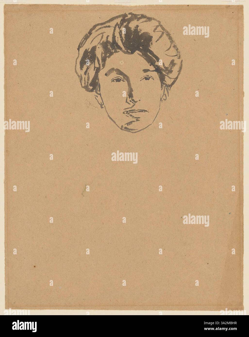 This portrait study by Gwen John focuses on Isabel Bowser, capturing ...