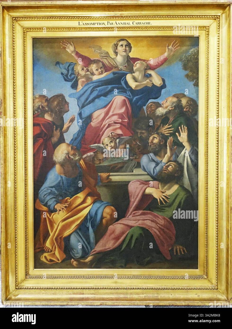 This study by Annibale Carracci is a rendition of the 'Assumption ...