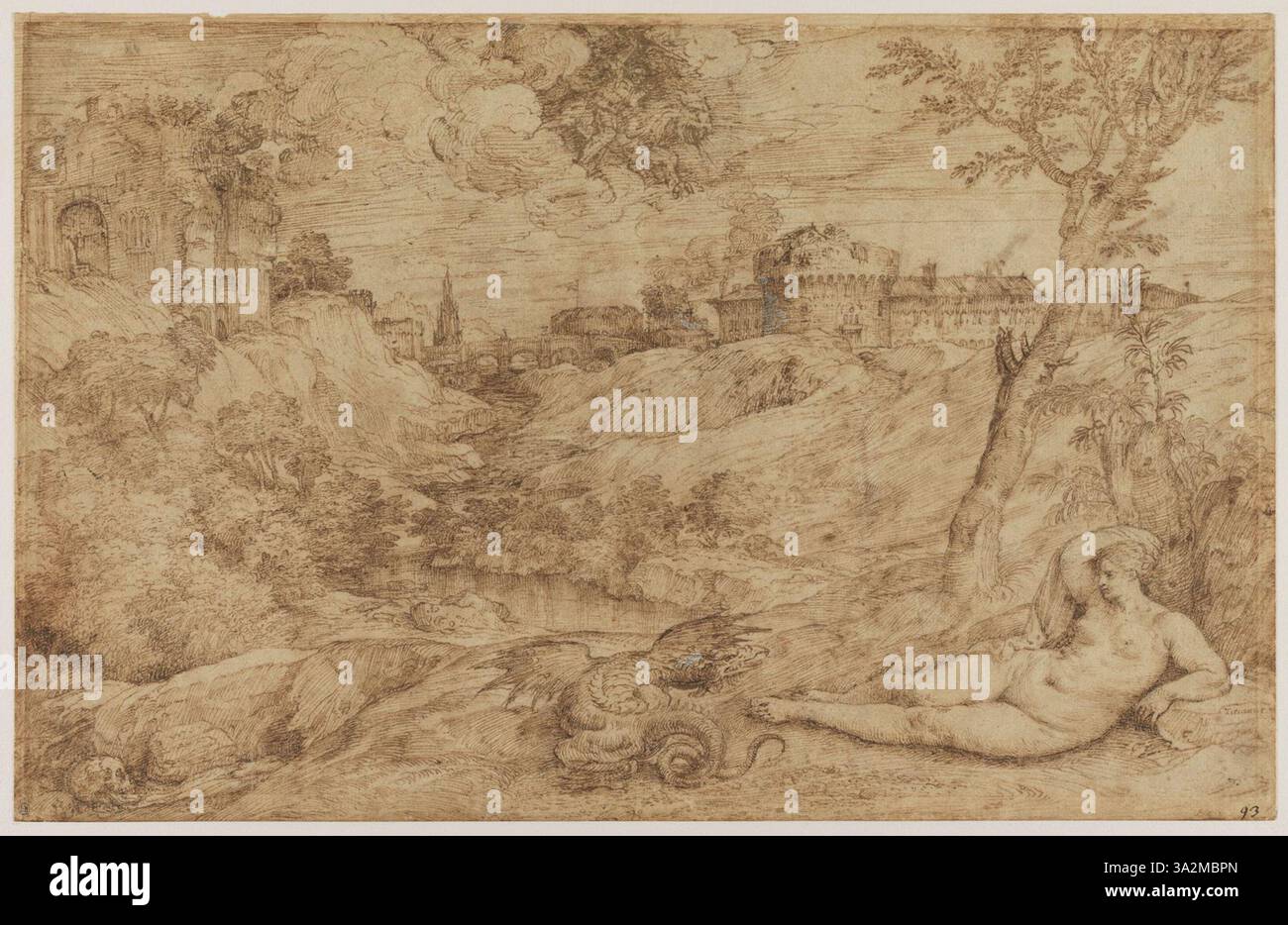 This mythological painting by Titian depicts the hero Roger rescuing ...