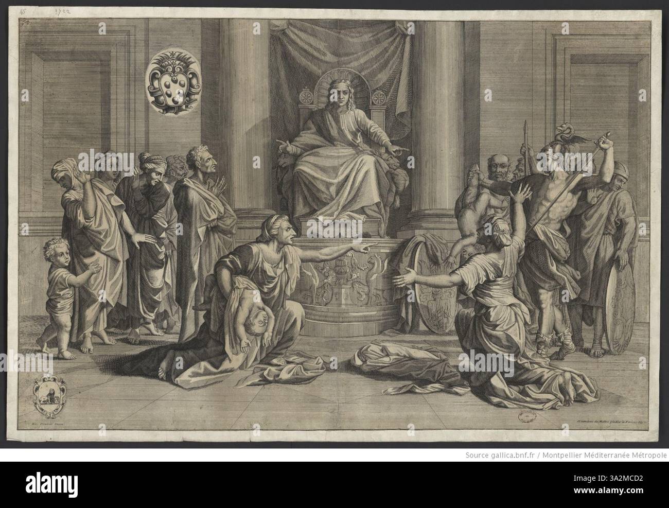 Jean Dughet's 'Le Jugement de Salomon' depicts the biblical scene in ...