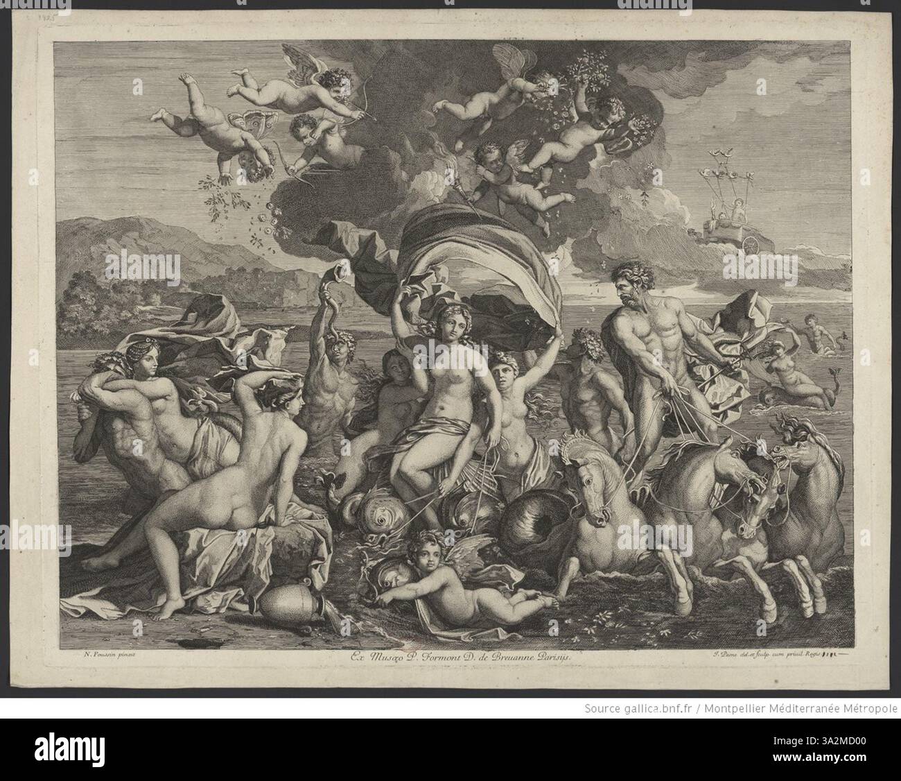 Triomphe d'Amphitrite by Jean Pesne depicts the Greek goddess Amphitrite, symbolizing victory ...