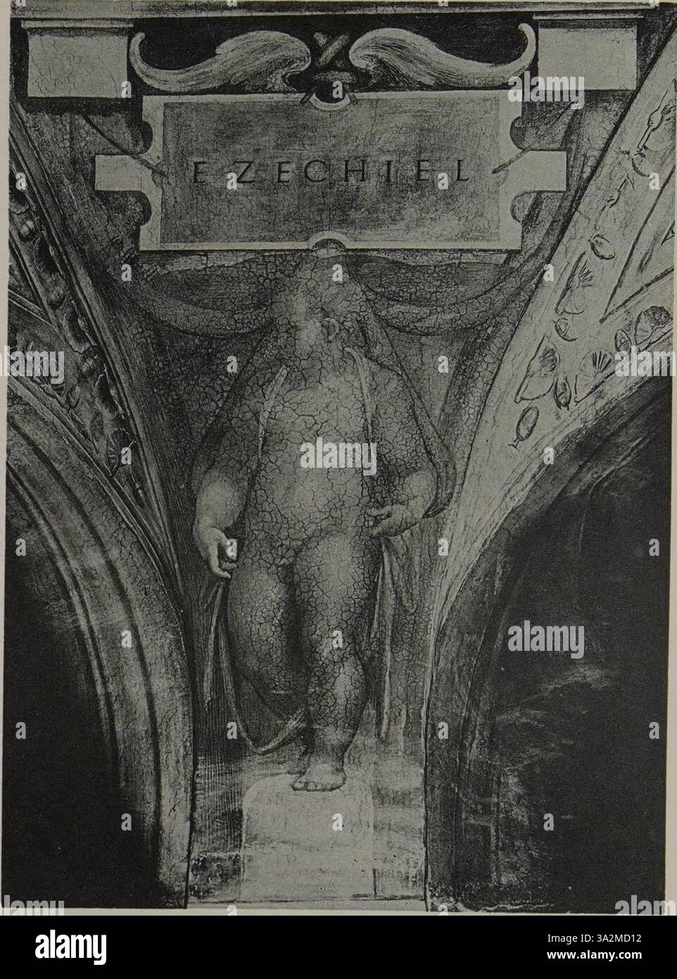 Plate 191 from Michelangelo’s Sistine Chapel ceiling highlights the ...
