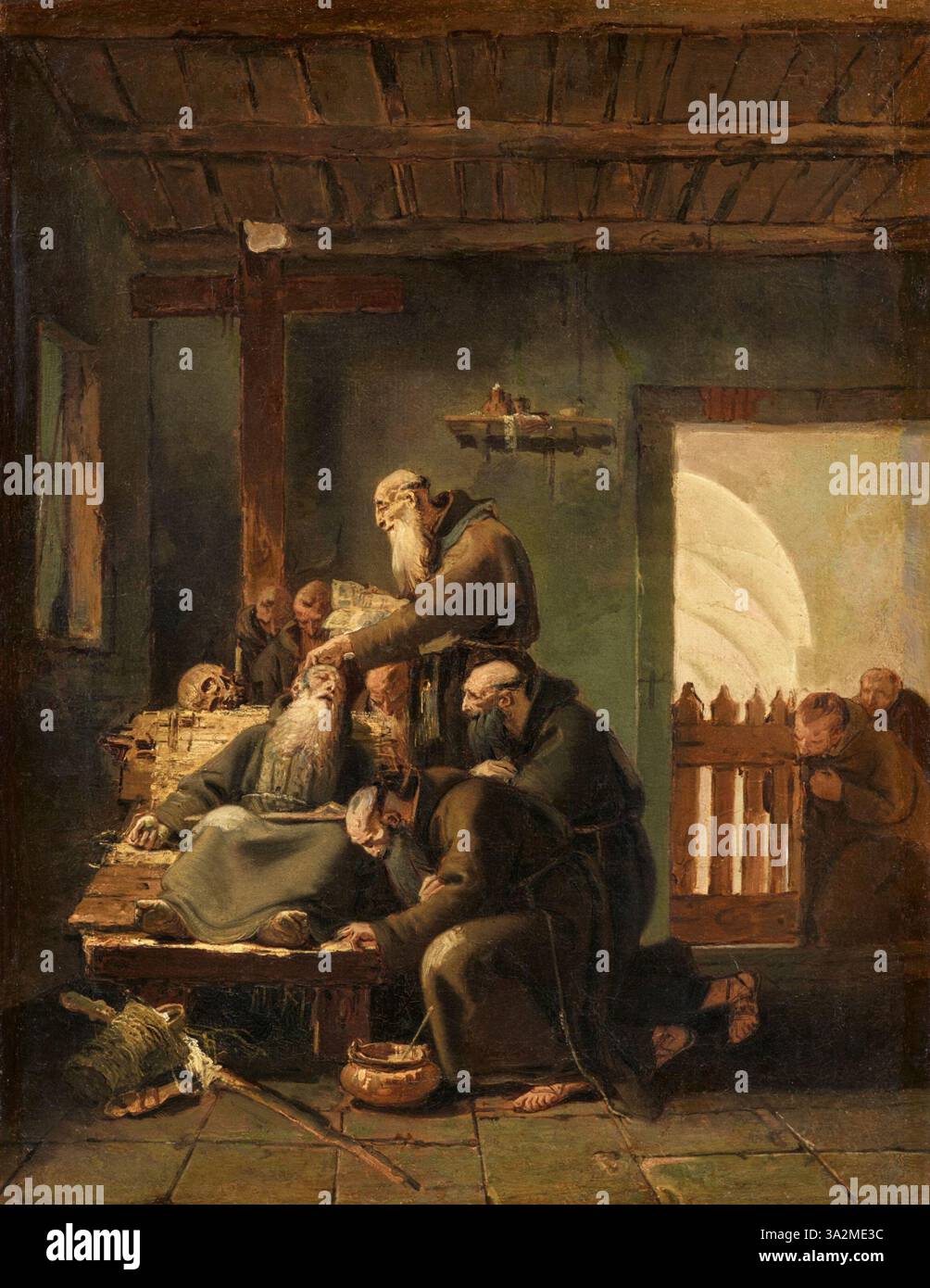 'Interior Scene with Capuchin Monks at the Deathbed of a Brother' by ...