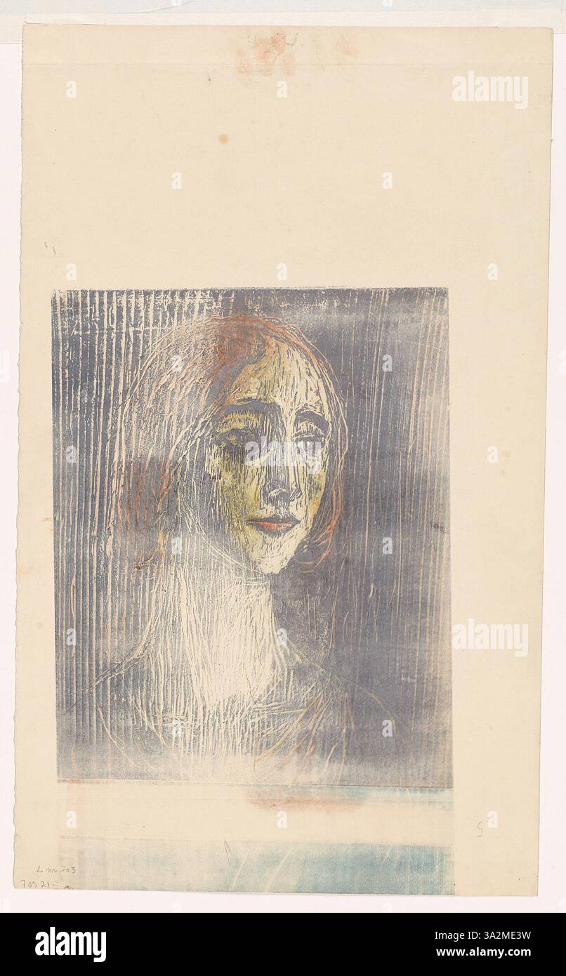 This painting of Birgitte III by Munch features a female subject in a ...
