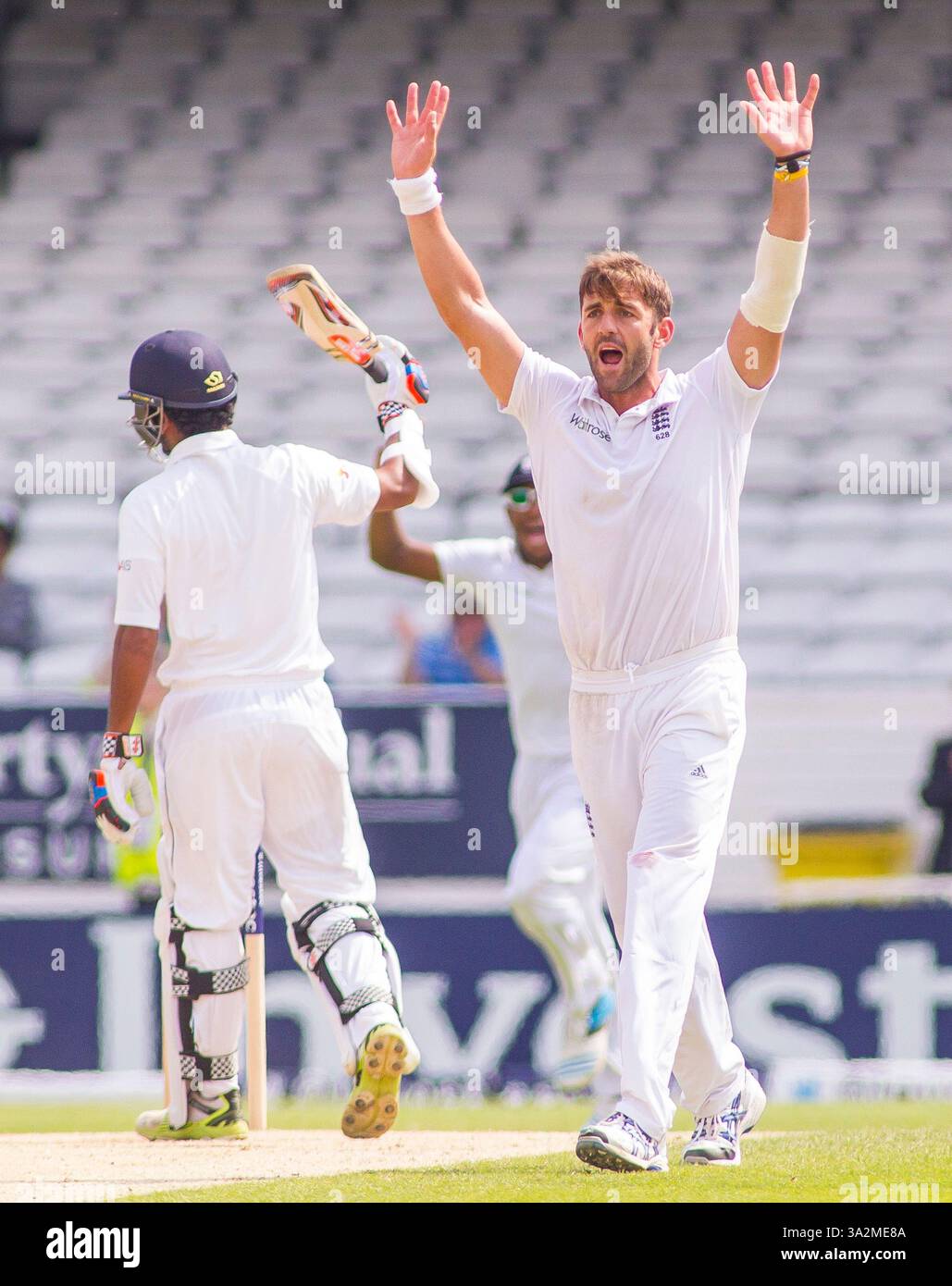 LEEDS, ENGLAND - JUNE 22: Liam Plunkett of England makes a successful ...