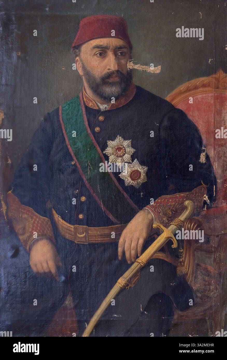 This portrait of Sultan Abdulaziz of the Ottoman Empire, painted in ...