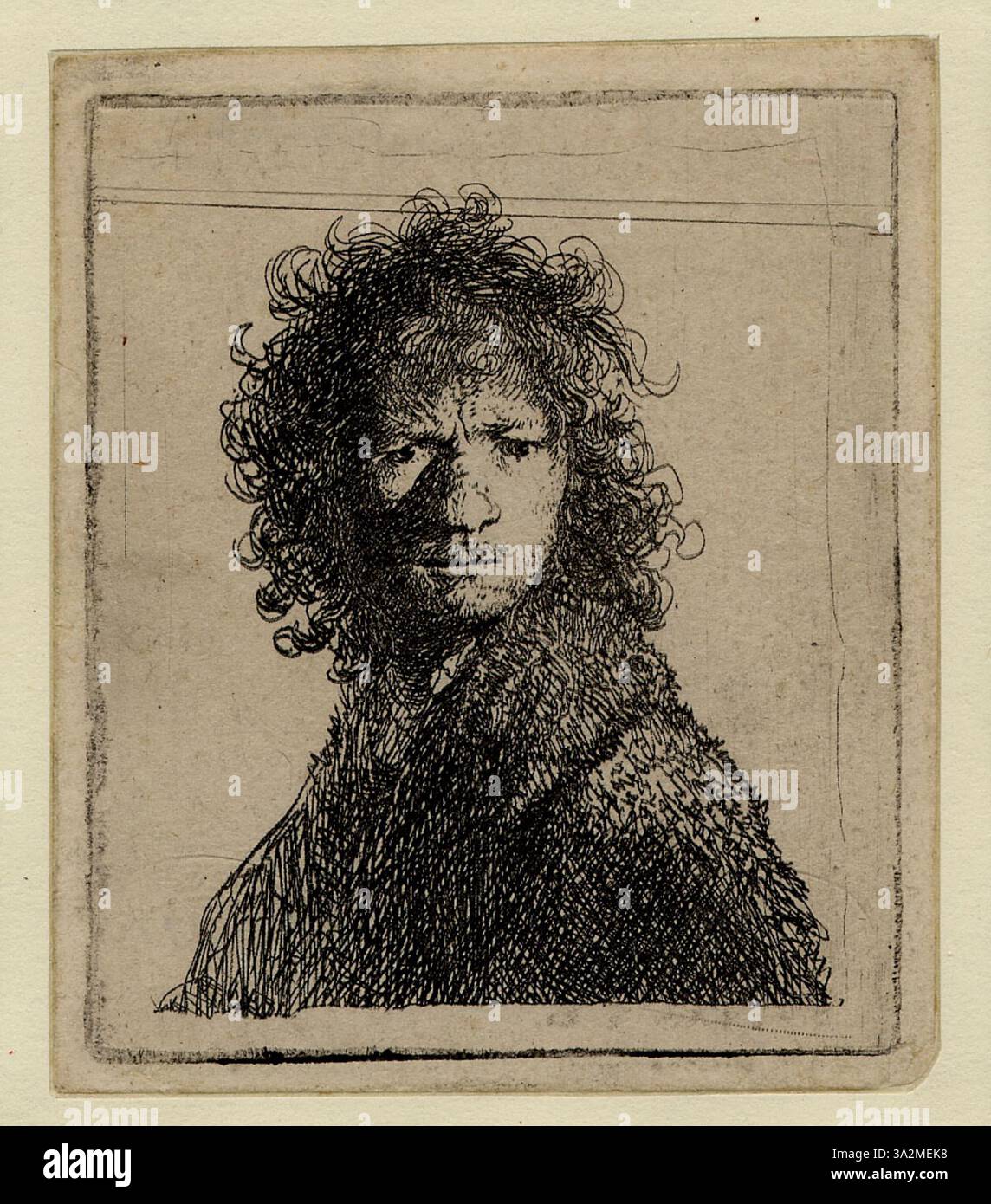 This etching by Rembrandt is a detailed portrayal of his subject, with ...