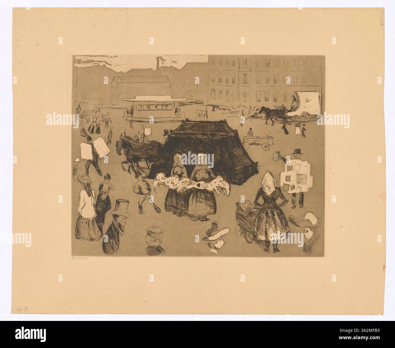 This version of 'The Hearse. Potsdamer Platz' by Edvard Munch continues ...