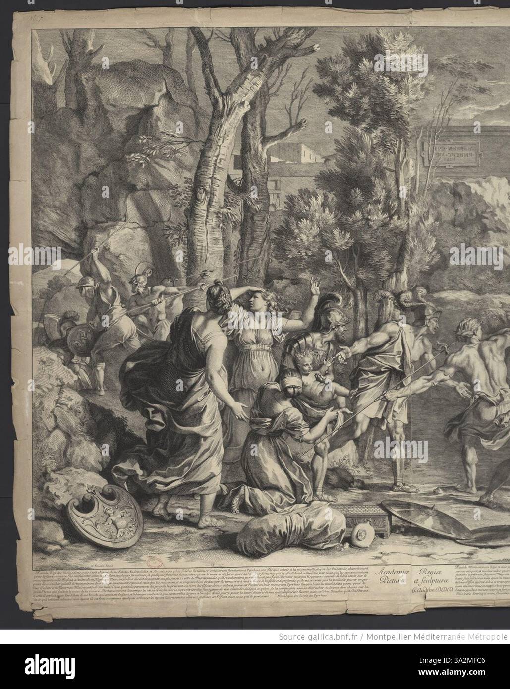 Le jeune Pyrrhus sauvé by Gérard Audran depicts the rescue of the young ...