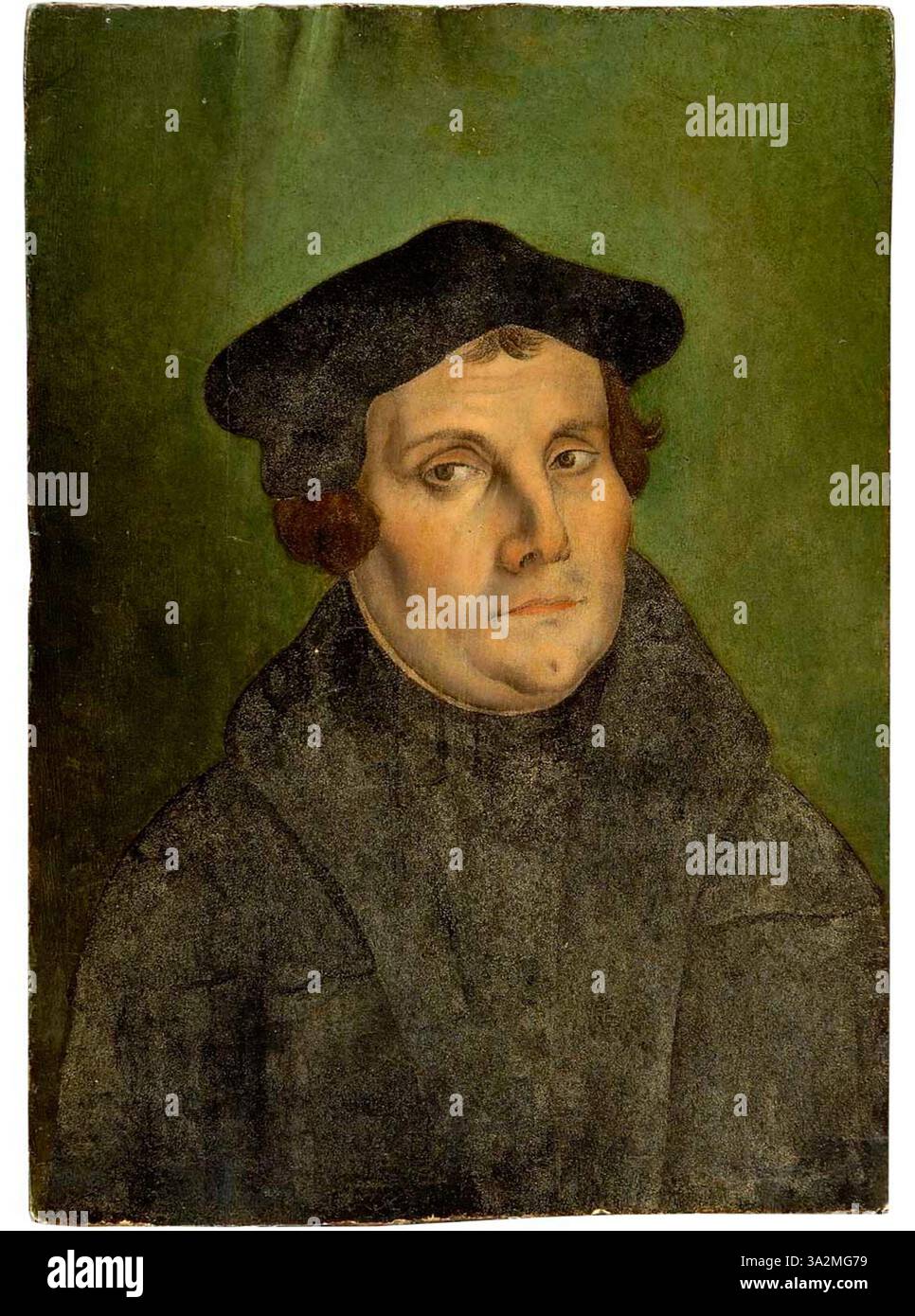 This portrait by Lucas Cranach the Elder depicts Martin Luther, the ...