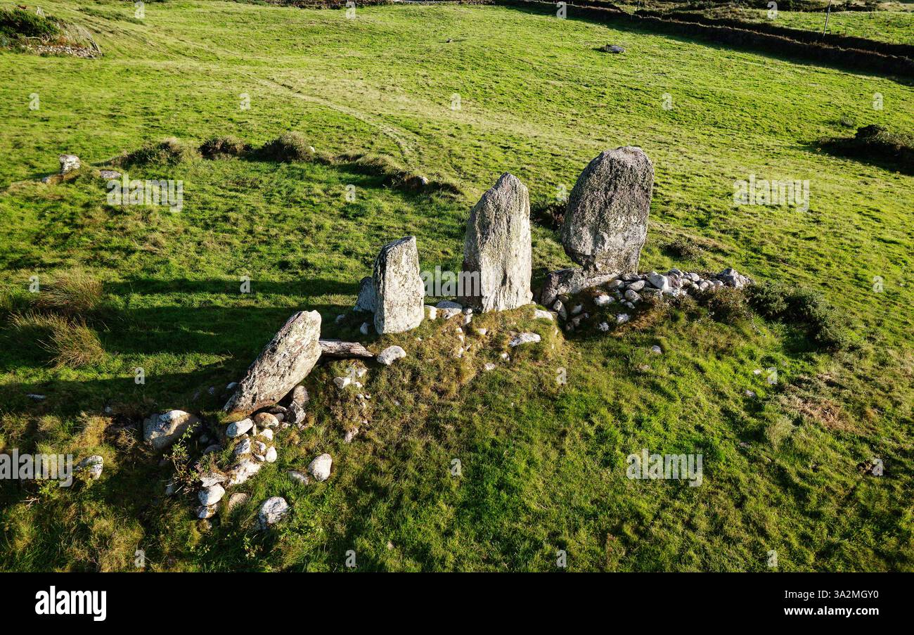 Eightercua megalithic stone row. Probably facade of 3700 year old ...