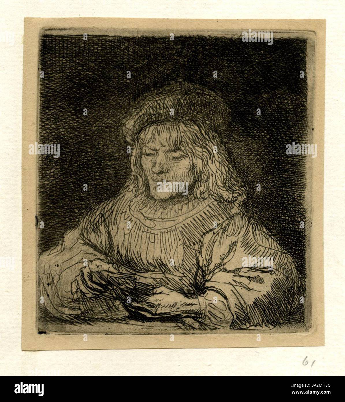 This Rembrandt etching highlights the artist’s use of fine linework and ...