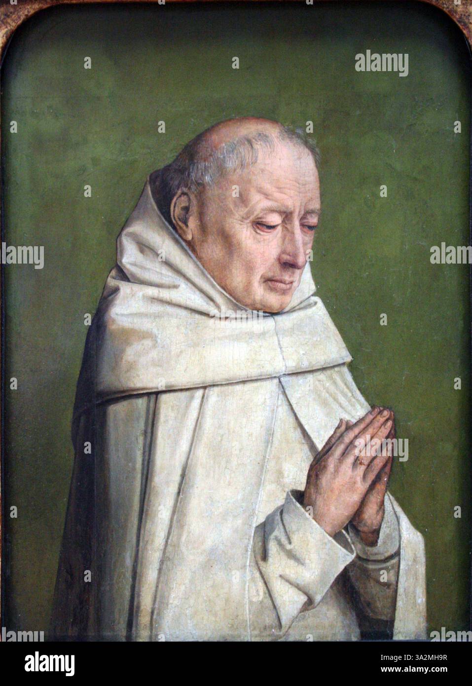 This half-length portrait by Dirk Bouts depicts a donor figure, a ...