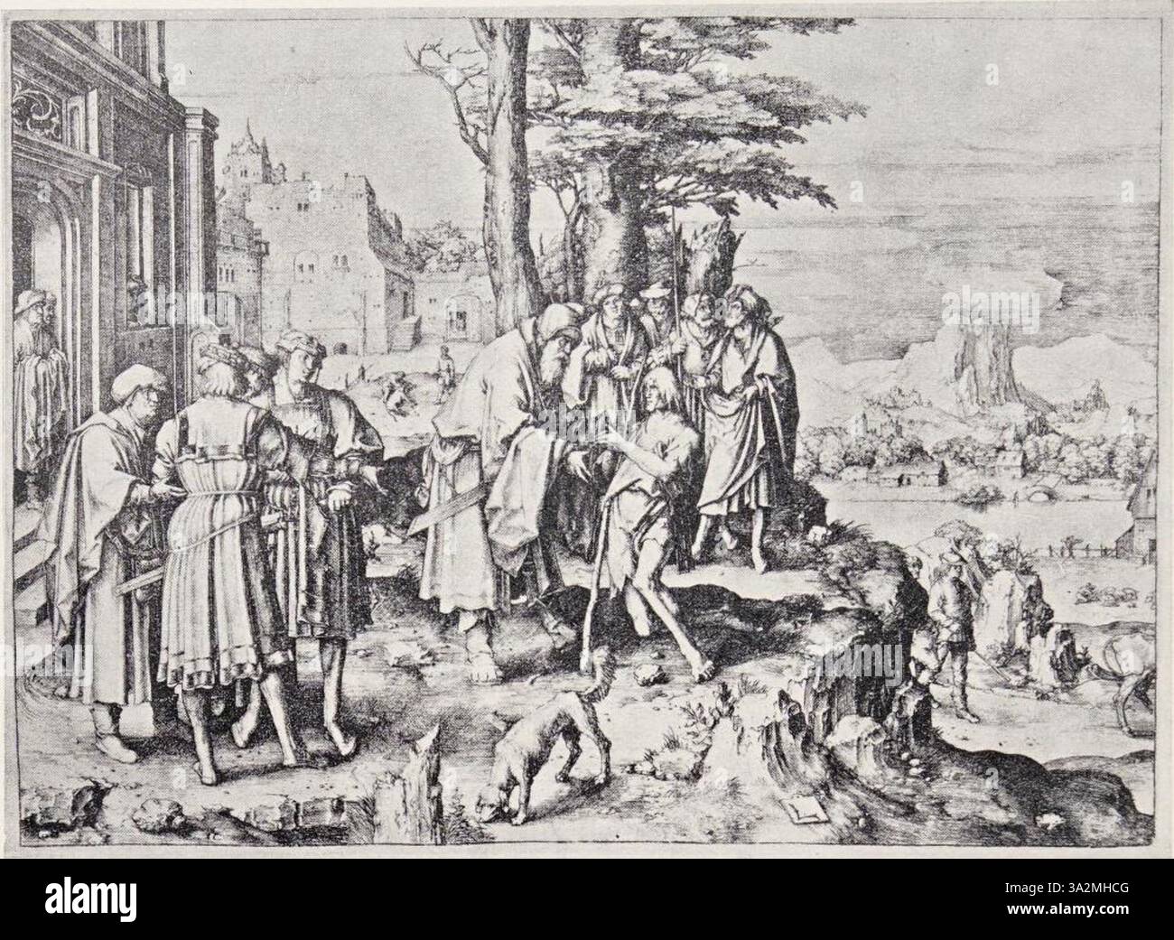 This woodcut by Lucas van Leyden displays intricate depictions of ...