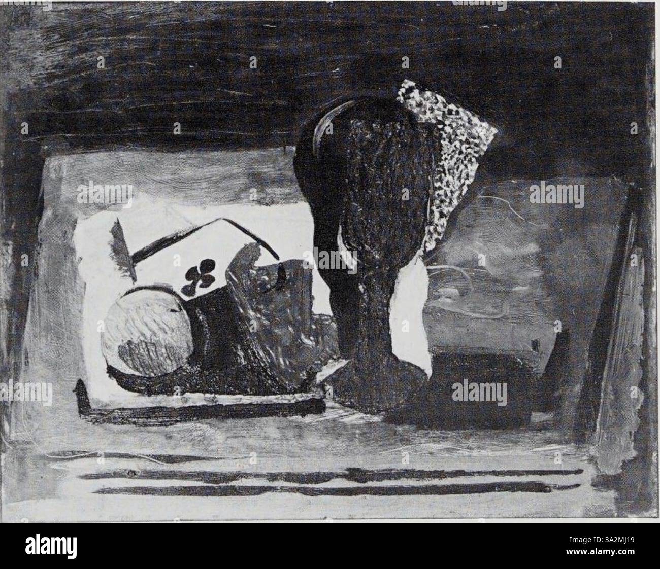 This abstract piece by Arshile Gorky features dynamic, organic forms ...