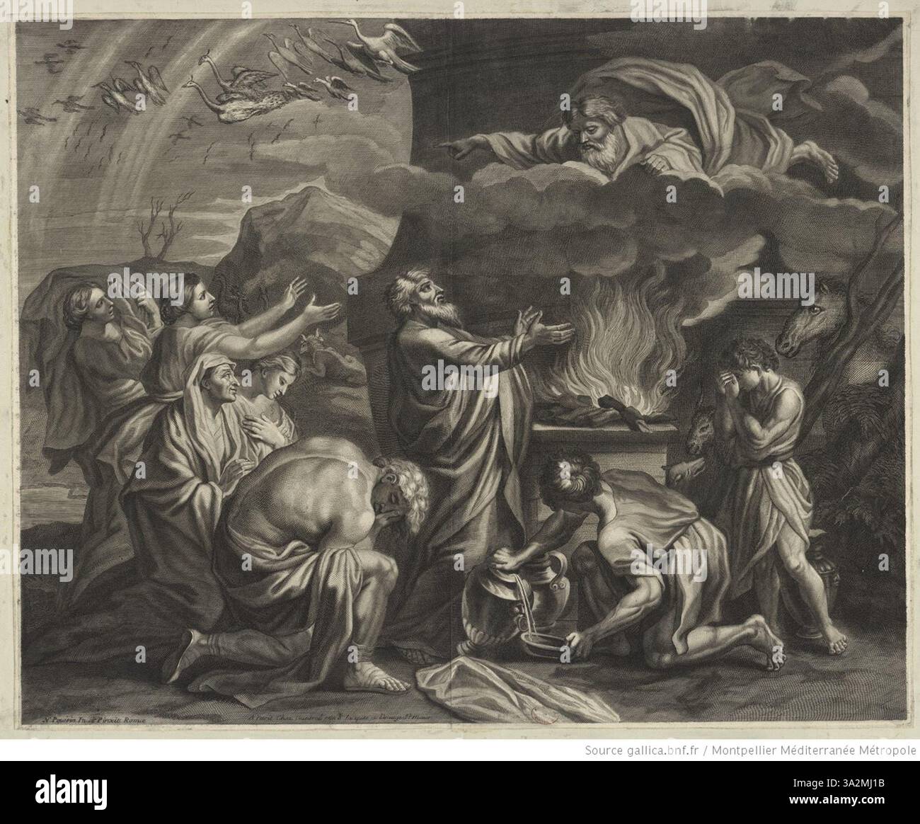 Sacrifice de Noë (The Sacrifice of Noah) by Etienne Gantrel portrays ...