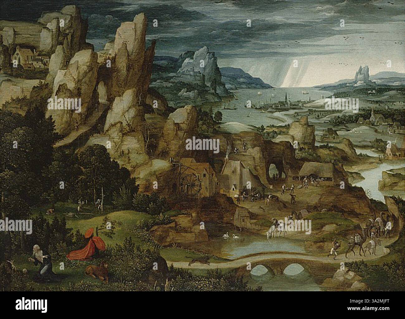 This painting by the Master of the Female Half-Lengths depicts Saint ...