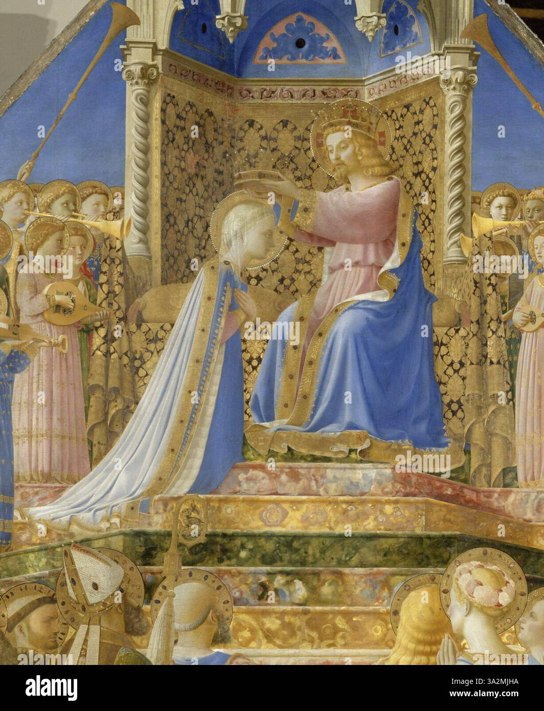 Fra Angelico’s depiction of the Coronation of the Virgin shows the ...