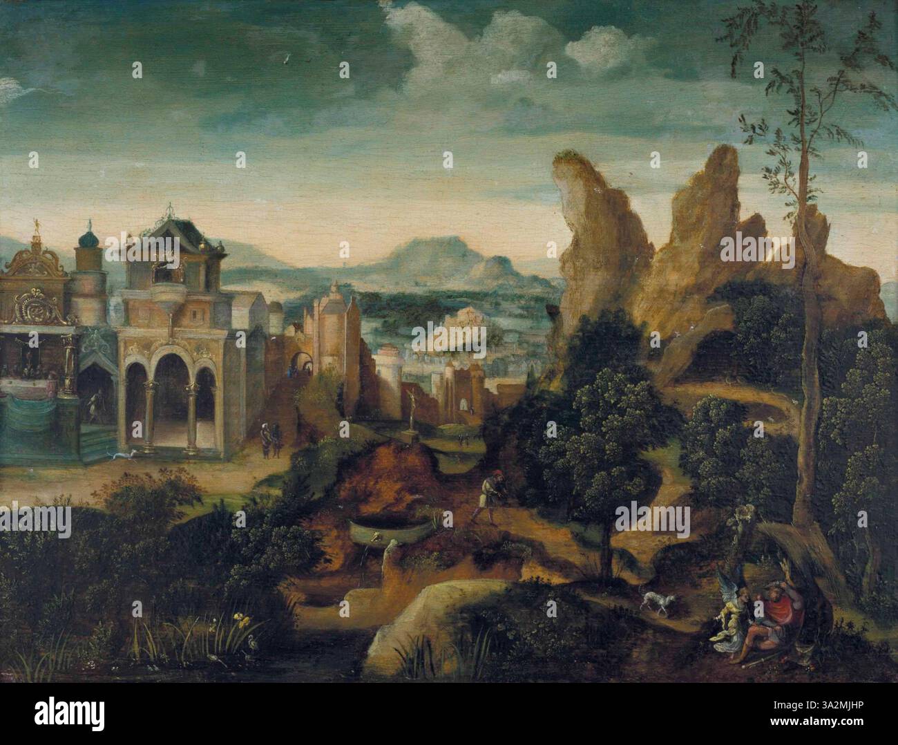 This painting by Herri met de Bles portrays the biblical scene of the ...