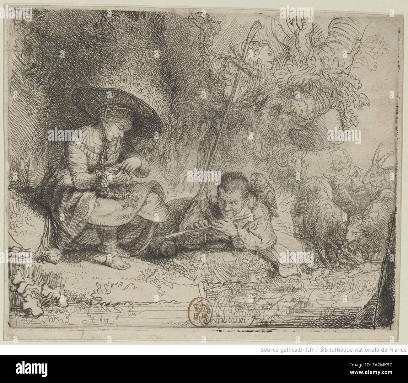 A fine example of Rembrandt’s mastery of light and shadow, this ...