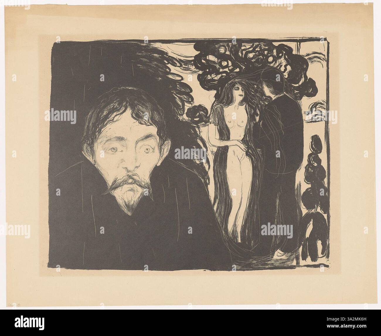 This piece from Munch's 'Jealousy II' series illustrates the deep ...