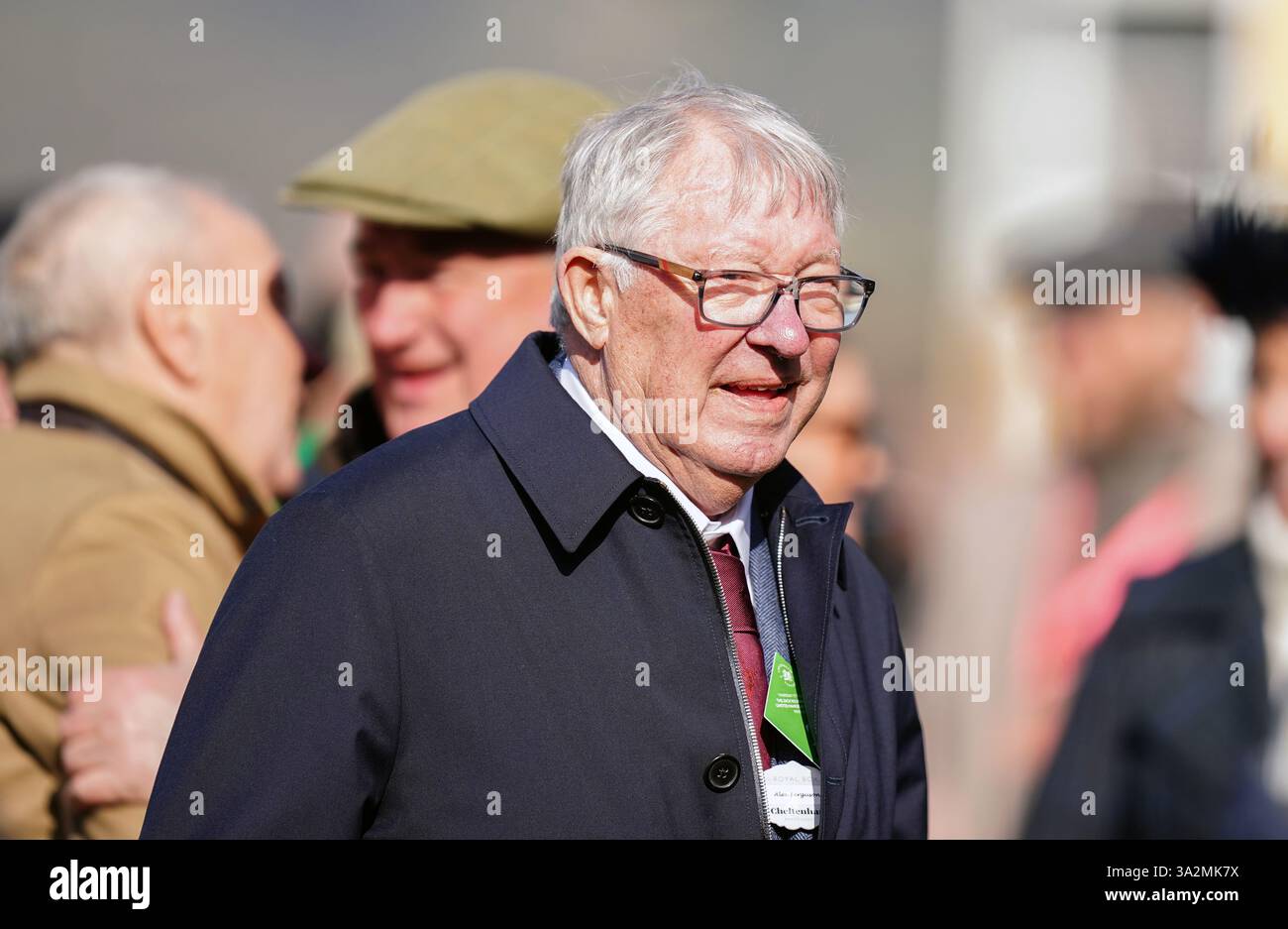 Sir Alex Ferguson on day three of the 2025 Cheltenham Festival at ...