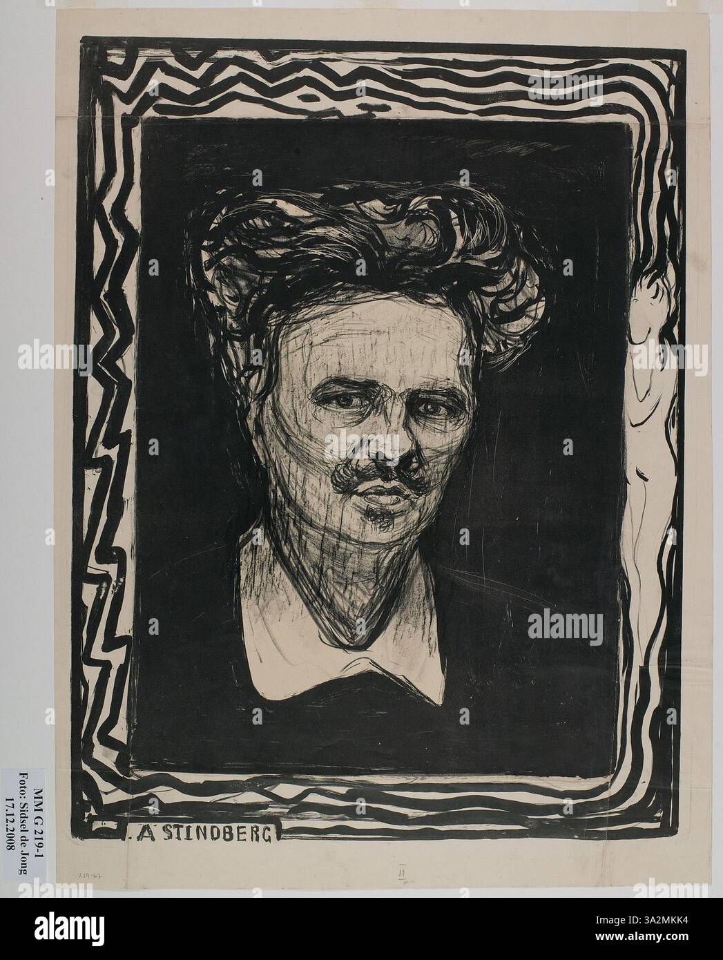‘August Strindberg’ by Edvard Munch is a portrait of the Swedish ...