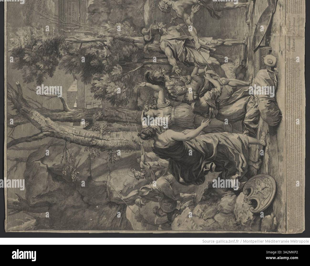 Gérard Audran’s engraving of Young Pyrrhus saved, inspired by Nicolas ...