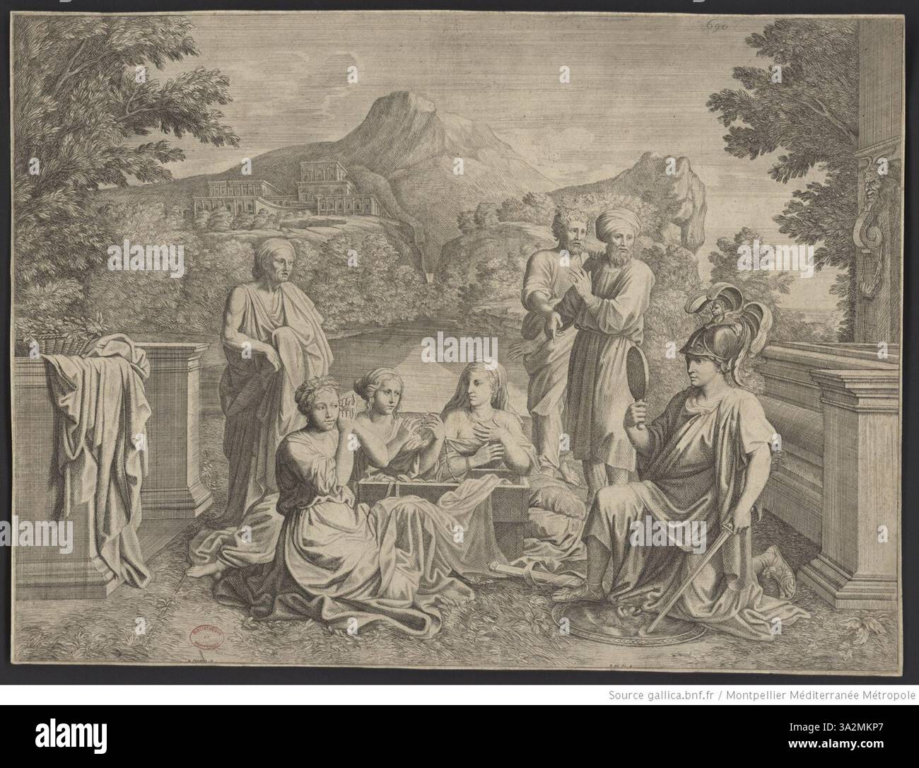 'Achille parmi les filles de Lycomède' by Pietro del Pò depicts ...