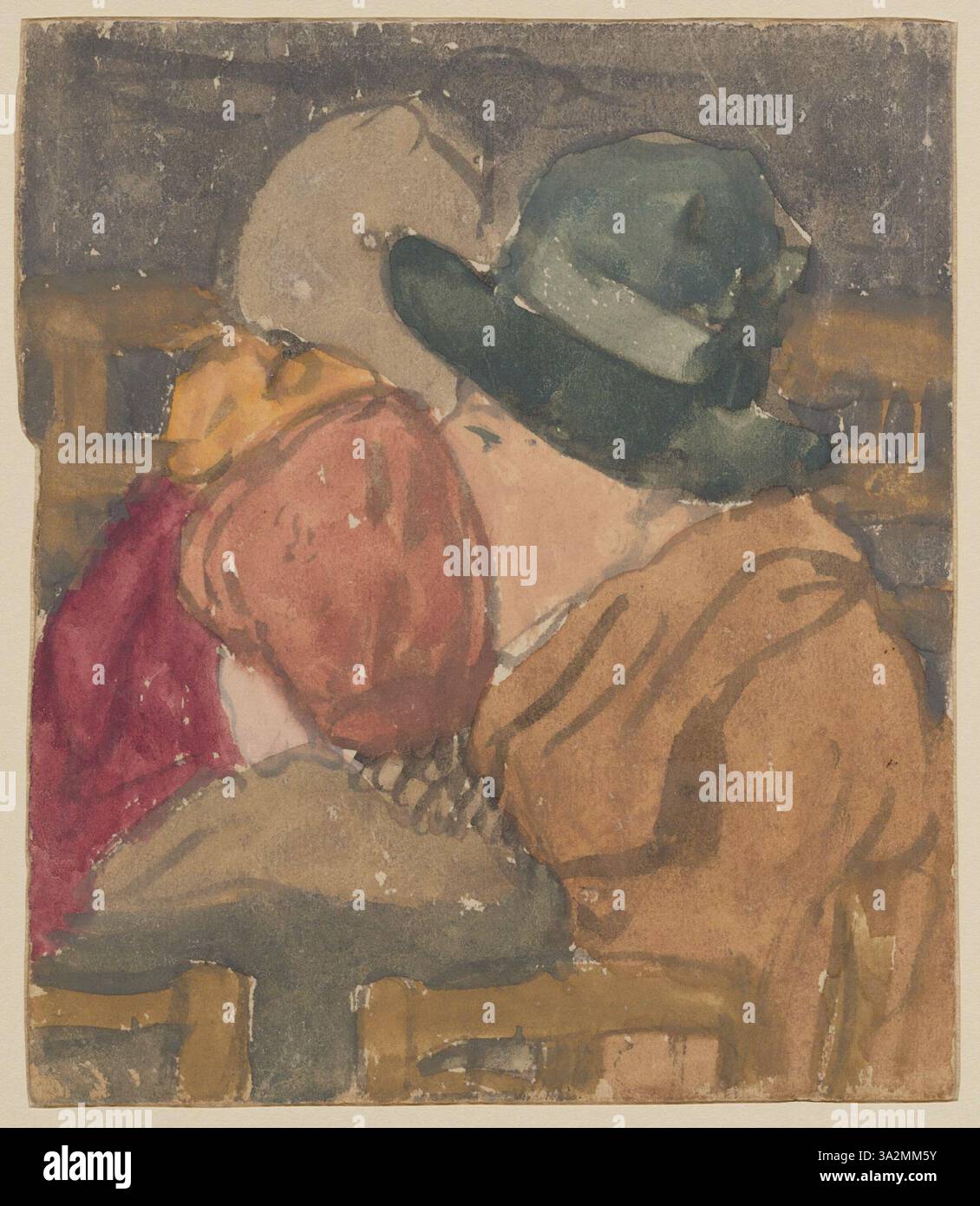 In this work, Gwen John depicts several figures in a church, using soft ...