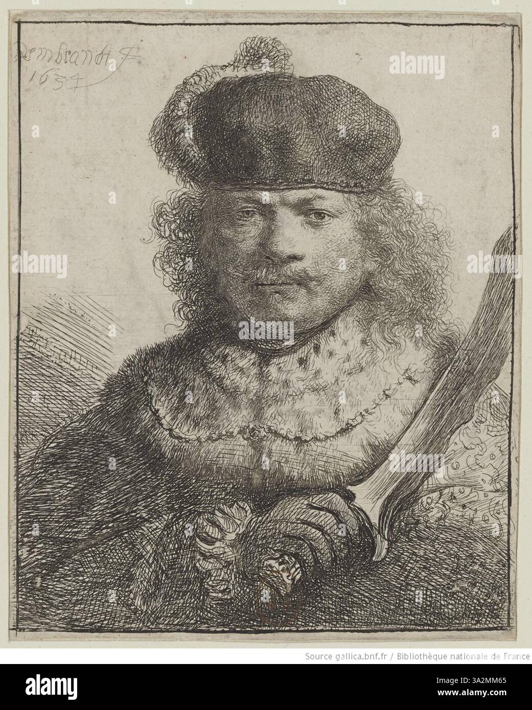 This portrait by Rembrandt captures the sitter’s face illuminated by ...