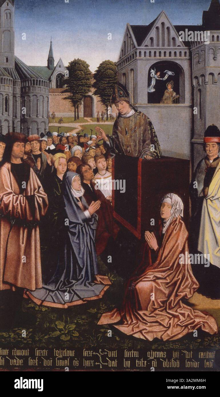 A second panel from the Legend of St. Rumbold series, depicting another ...