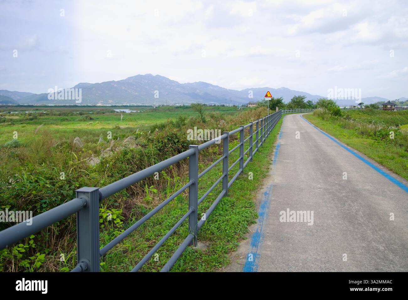 Gokseong County, South Korea - October 3rd, 2021: A paved section of ...