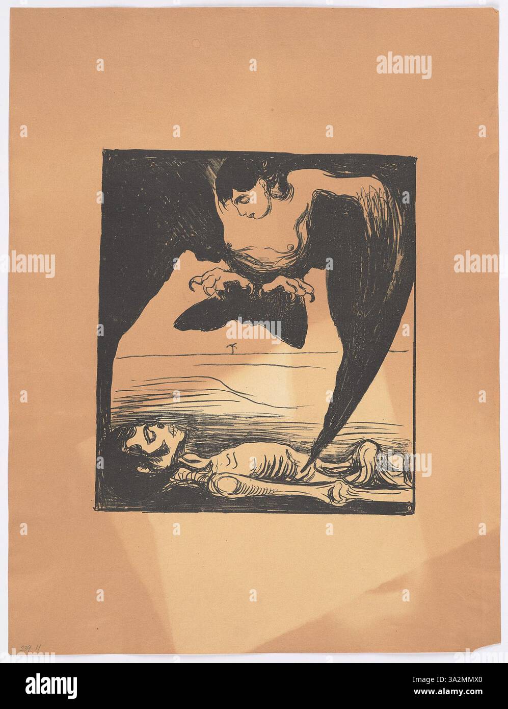 Munch’s 'Harpy' portrays a grotesque figure, using distorted forms to ...