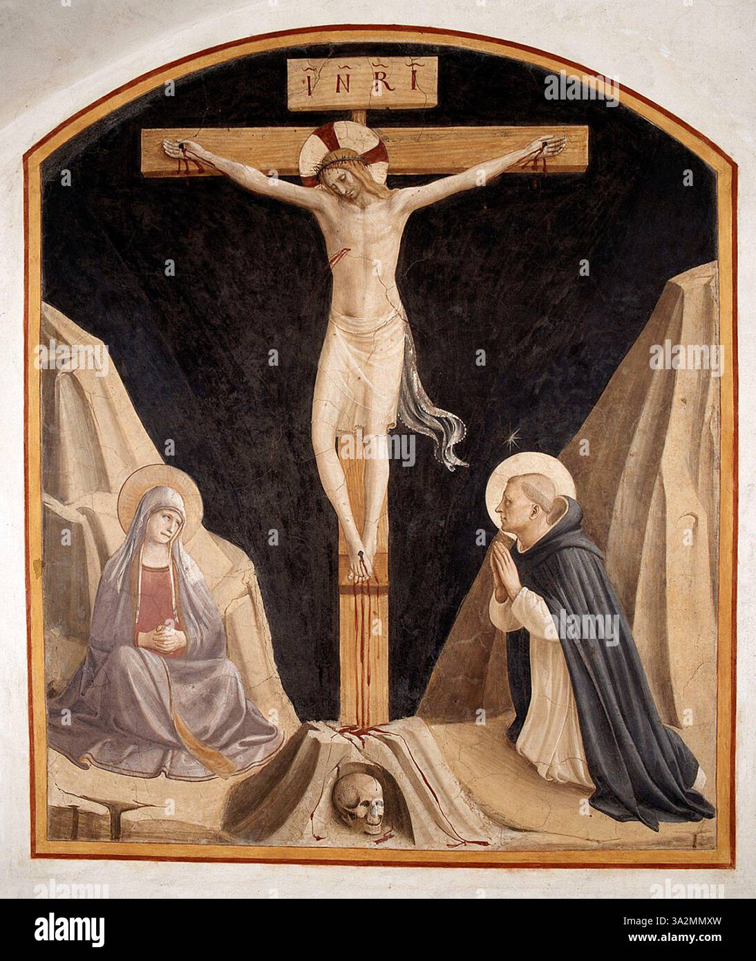 Fra Angelico’s ‘Cristo crocifisso’ shows Christ crucified with the Madonna and Saint Dominic ...