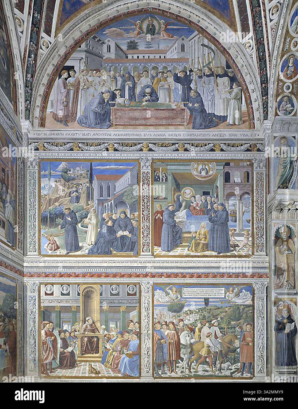 Benozzo Gozzoli’s 'Life of St. Augustine' series portrays significant scenes from Augustine’s ...