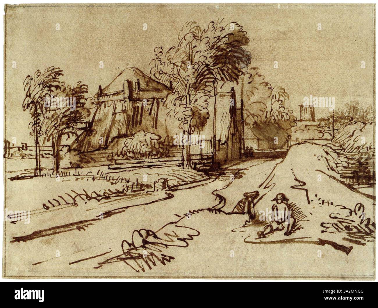 In this portrait, a man is depicted with a quiet demeanor, captured in ...