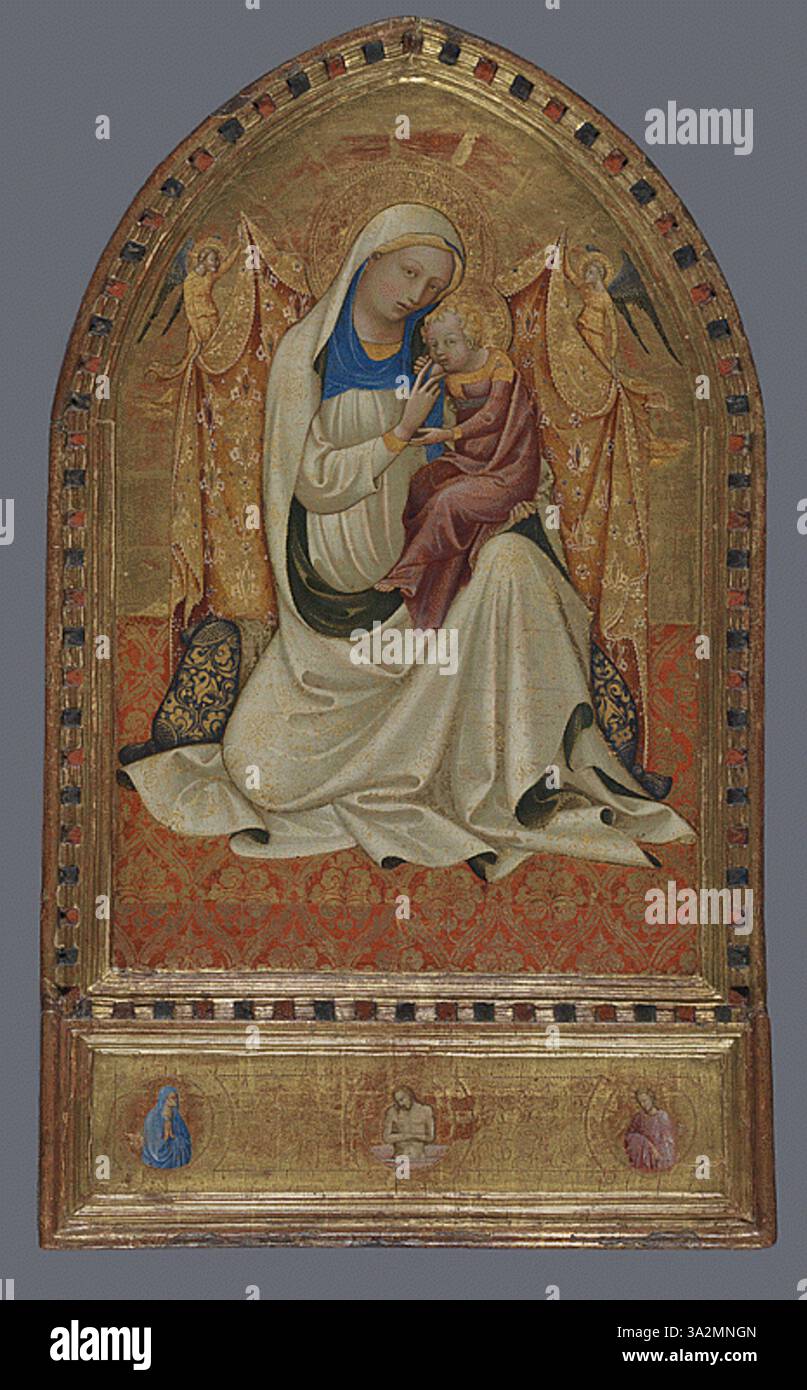 'Madonna of Humility' by Lorenzo Monaco portrays the Virgin Mary seated ...