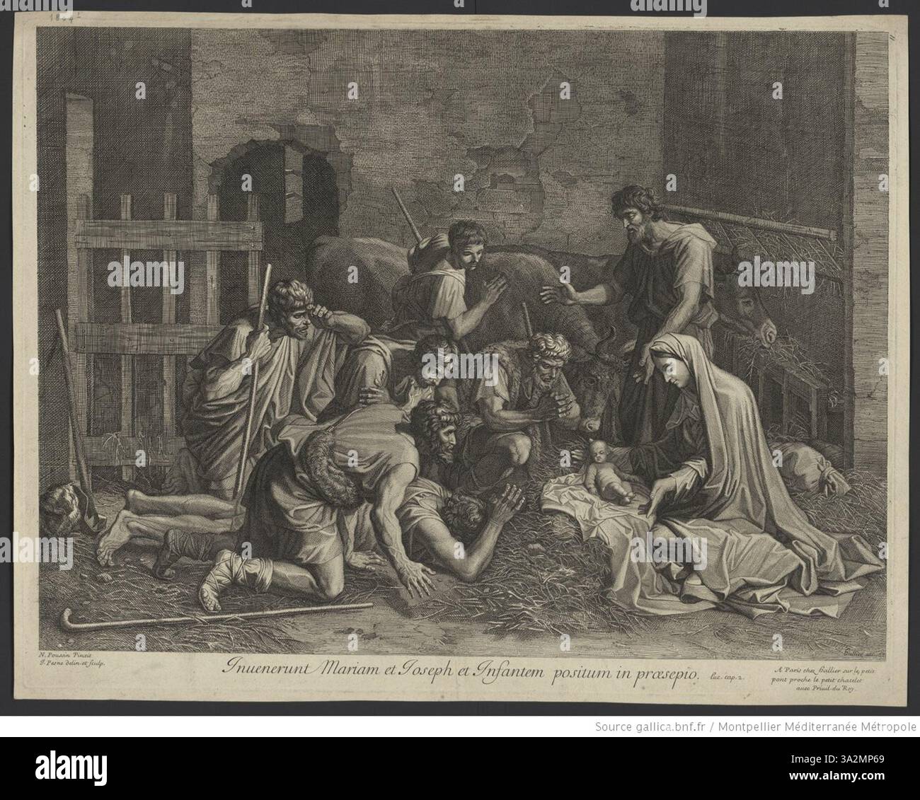 Jean Pesne’s 'Adoration des Bergers' depicts the shepherds worshiping ...