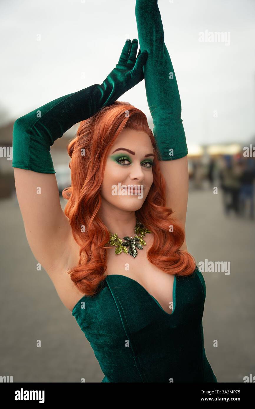 YORK, UK - MARCH 2, 2025. A realistic female cosplayer posing and ... YORK, UK - MARCH 2, 2025. A realistic female cosplayer posing and ...