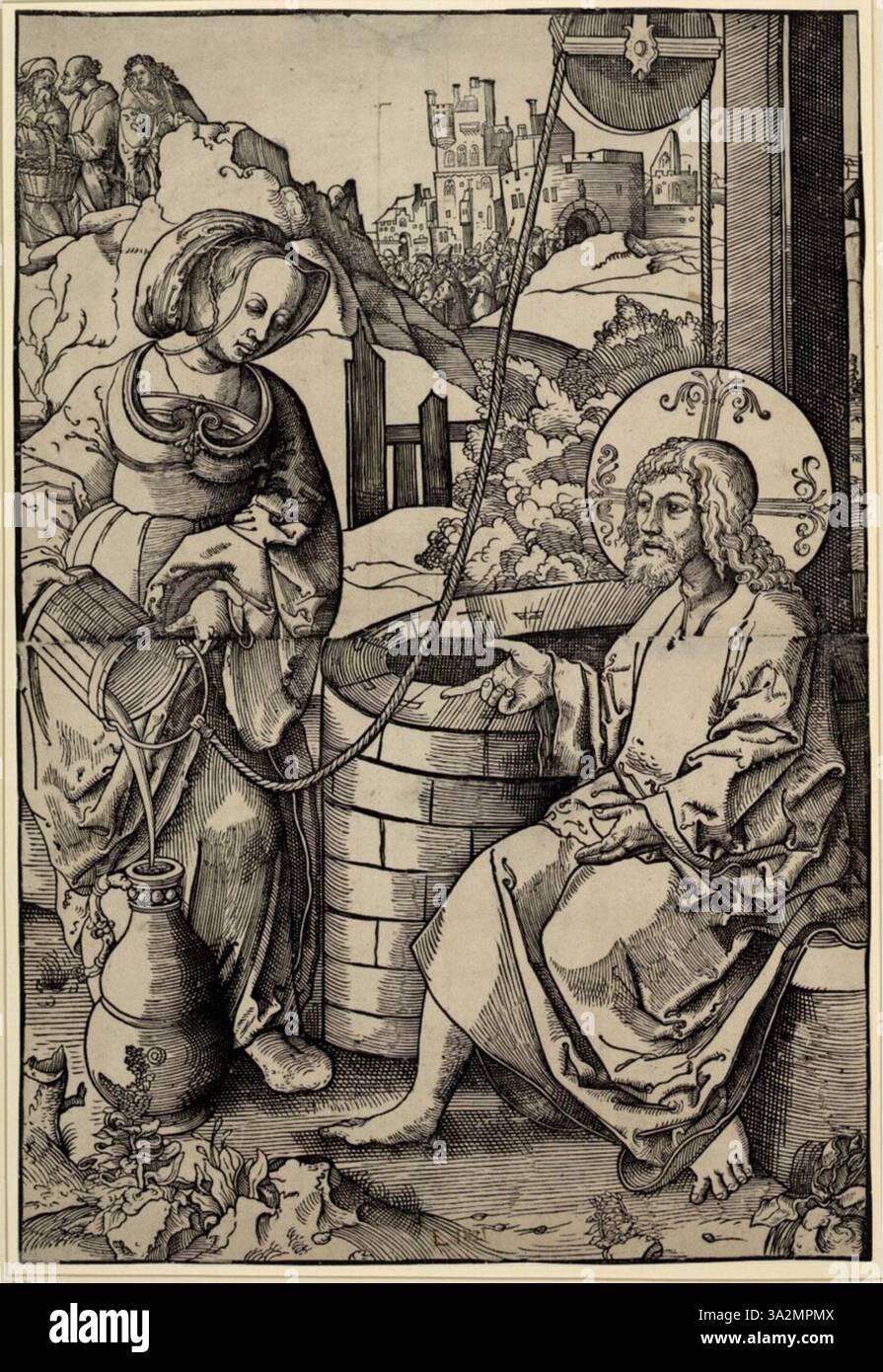 In this piece, from the circle of Lucas van Leyden, the artist depicts ...