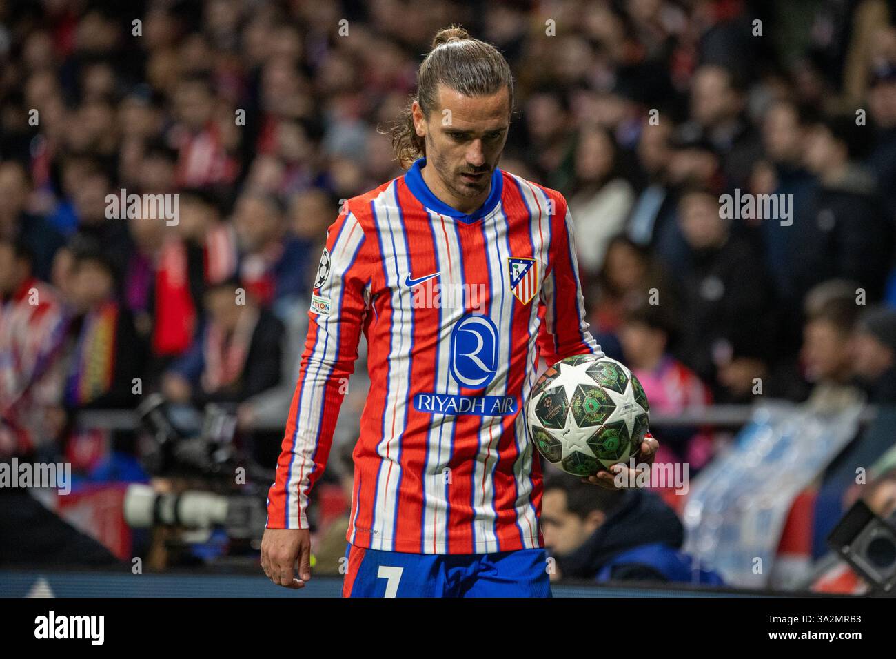 Atletico Madrid's Antoine Griezmann seen in action during the second ...