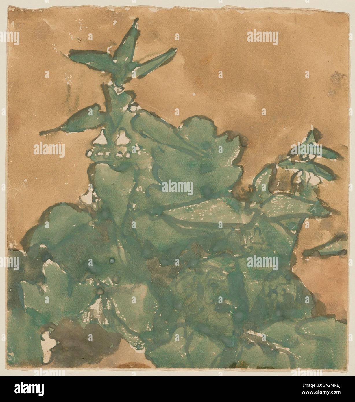 Gwen John’s painting features plants, where she uses a minimalistic ...