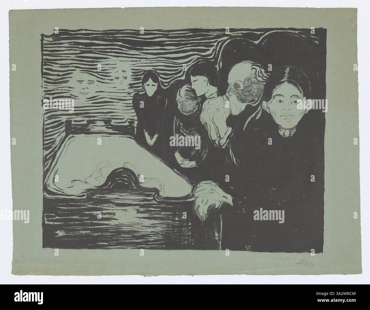 This portrait by Edvard Munch depicts a moment of sorrow by a deathbed ...