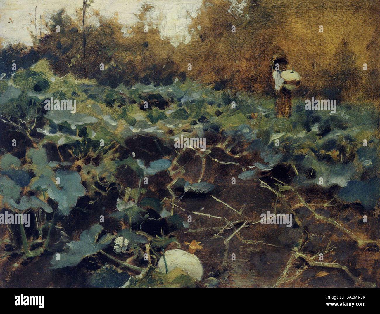 This still life painting focuses on a grouping of pumpkins, showcasing ...