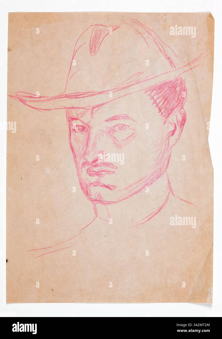 This variation of 'Self-portrait with Light Hat' by Edvard Munch ...